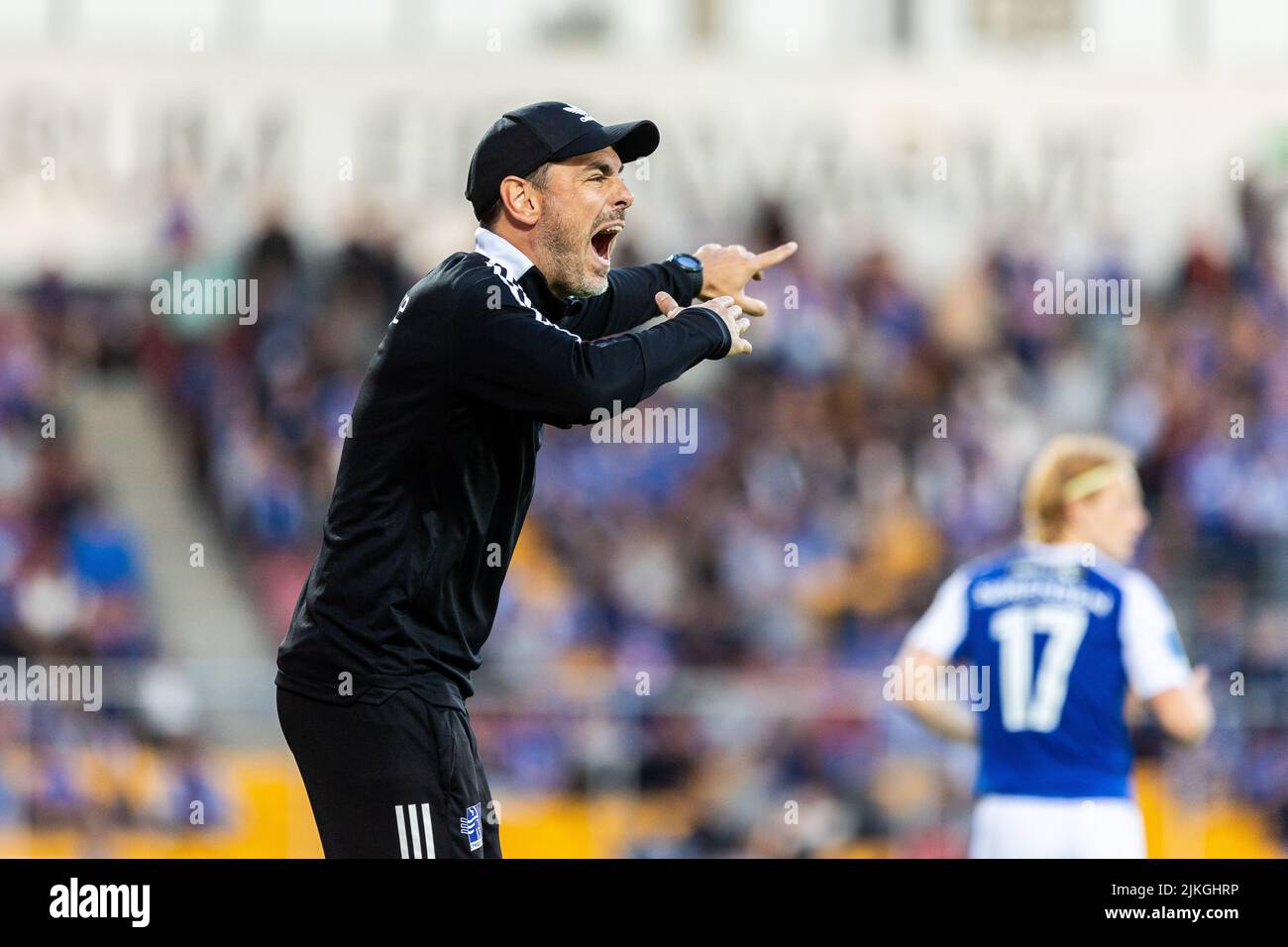 Farum, Denmark. 01st Aug, 2022. Head coach Freyr Alexandersson of ...