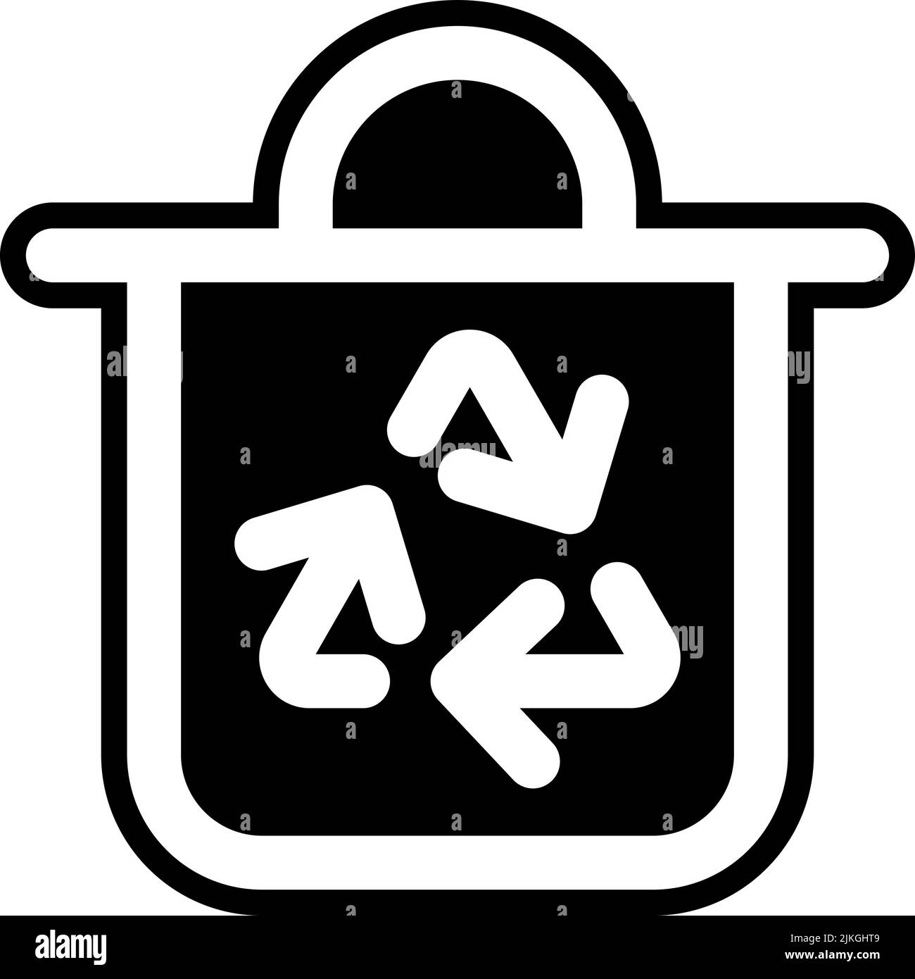 Recycle Bin Icon Black Vector Illustration Stock Vector Image And Art Alamy