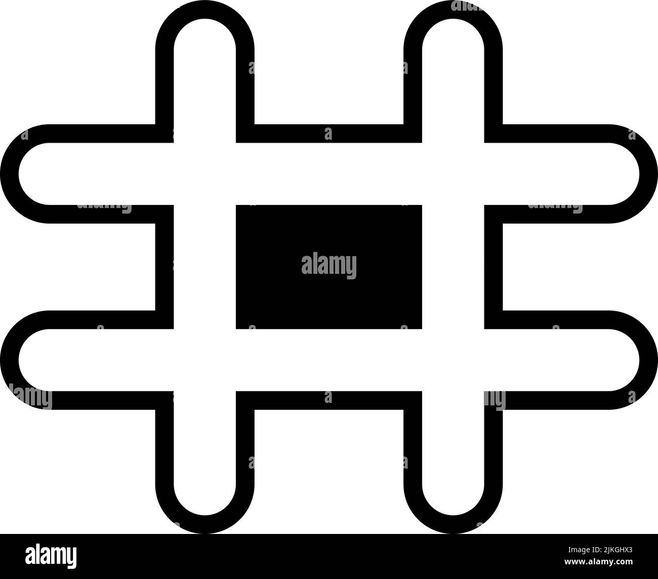 rule of thirds icon black vector illustration Stock Vector Image & Art ...