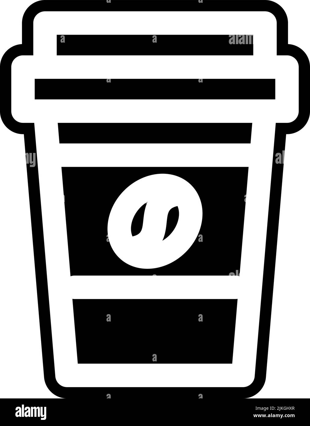 coffee cup icon black vector illustration Stock Vector Image & Art - Alamy