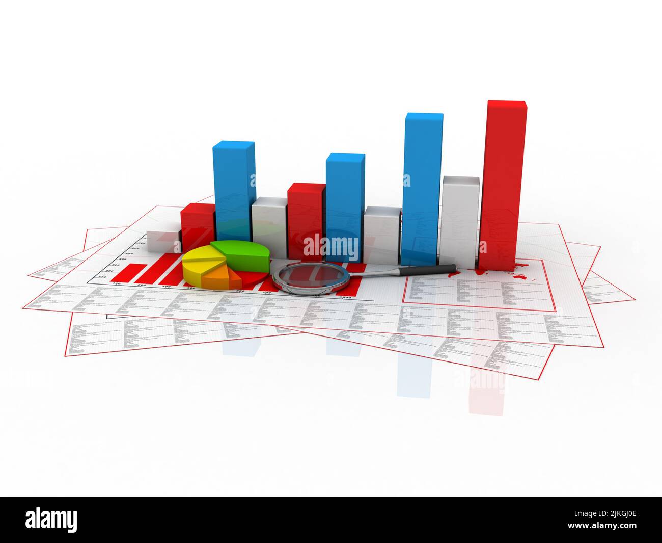3d rendering Stock market online business concept. business Graph Stock ...