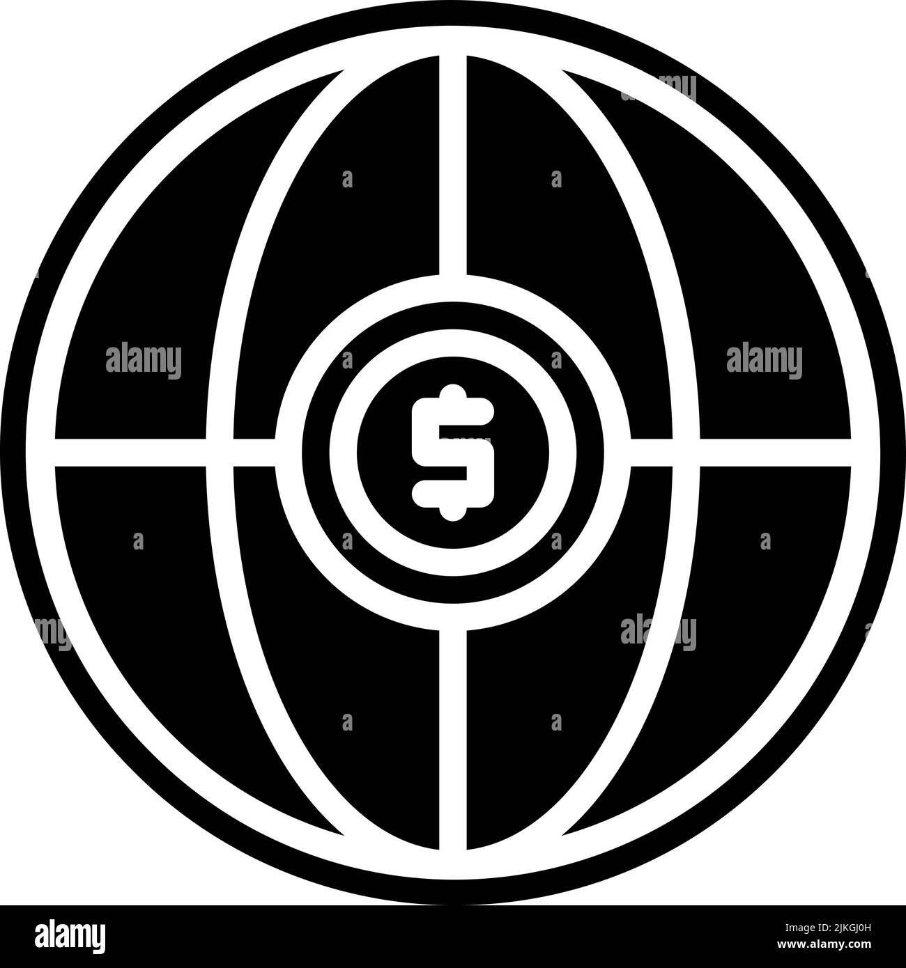 global economy icon black vector illustration Stock Vector Image & Art ...