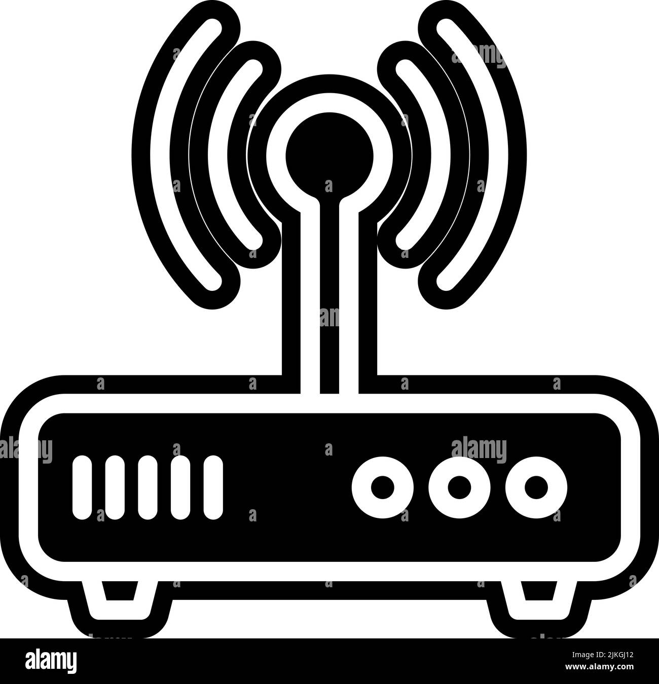 router icon black vector illustration Stock Vector Image & Art - Alamy