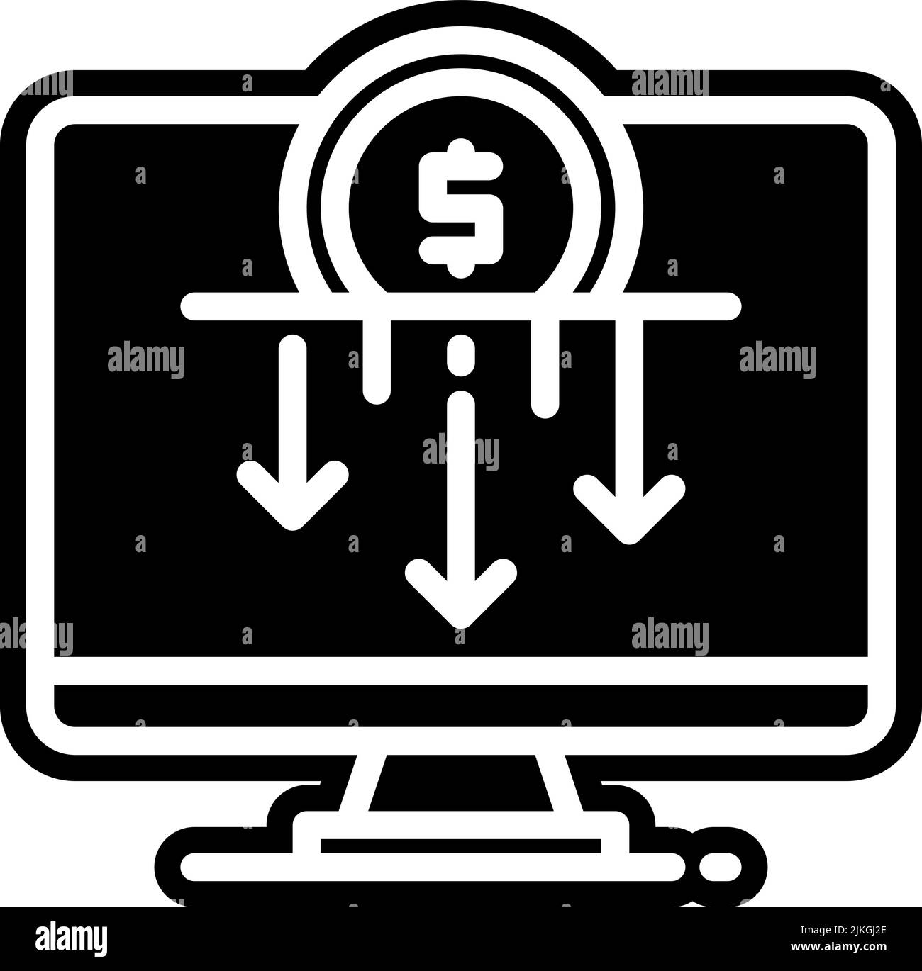 low sales icon black vector illustration Stock Vector Image & Art - Alamy