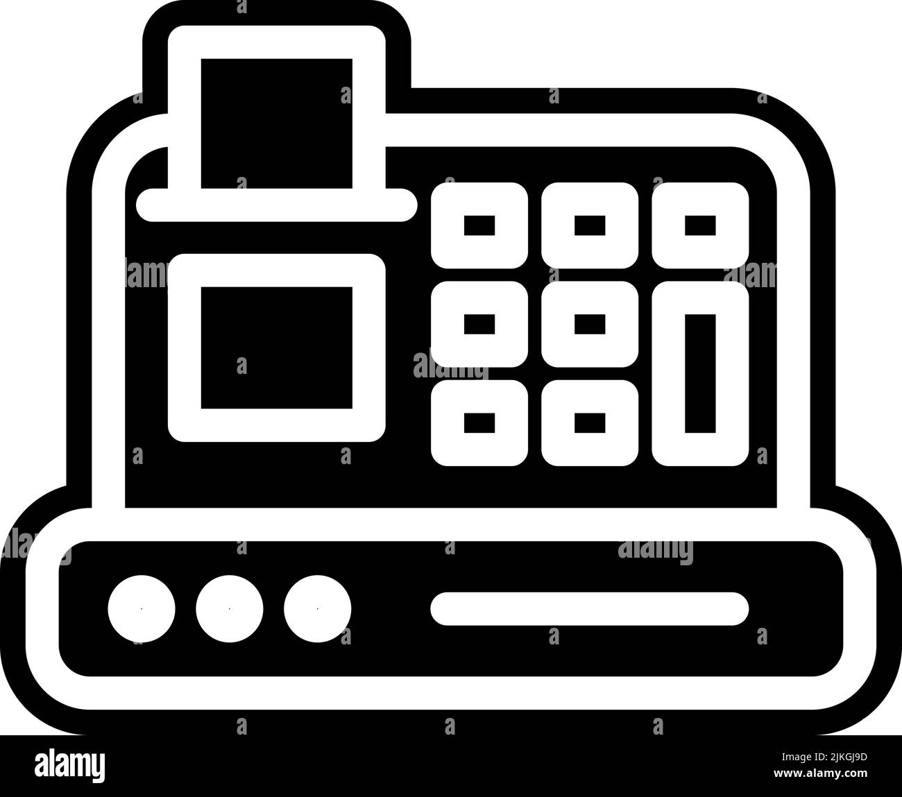 cashier machine icon black vector illustration Stock Vector Image & Art ...