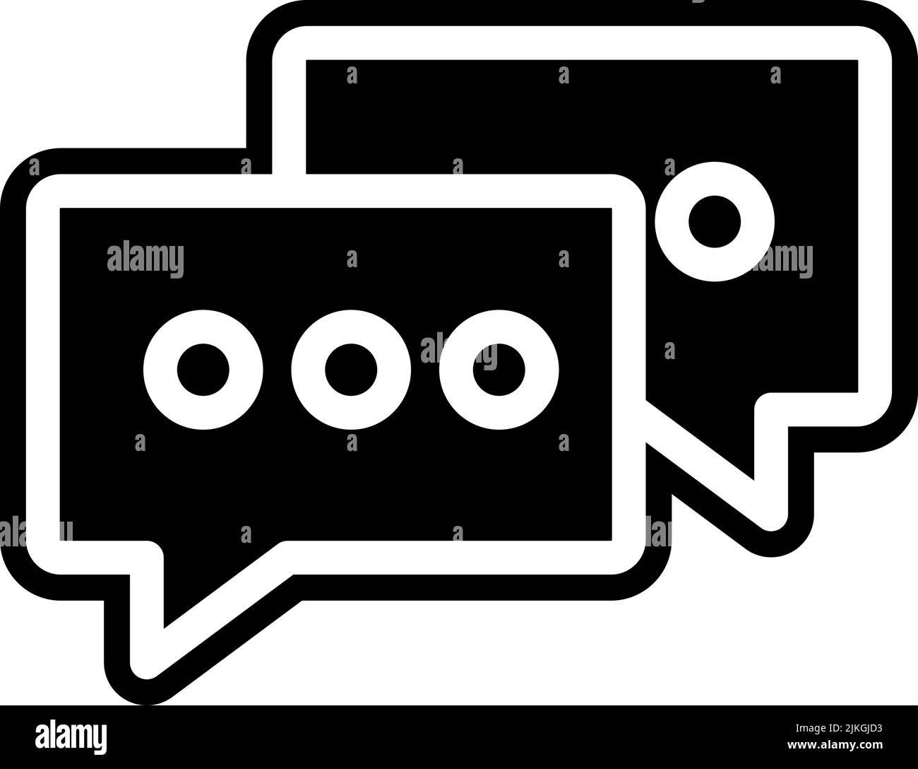 chat icon black vector illustration Stock Vector Image & Art - Alamy