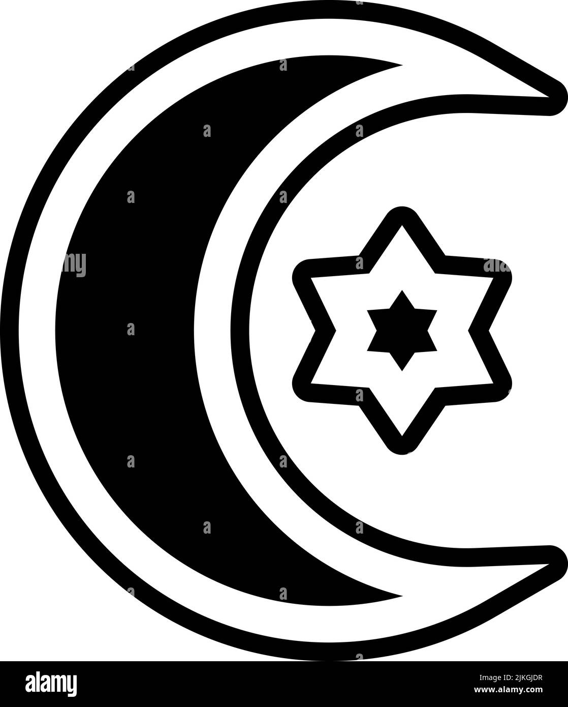moon icon black vector illustration Stock Vector Image & Art - Alamy