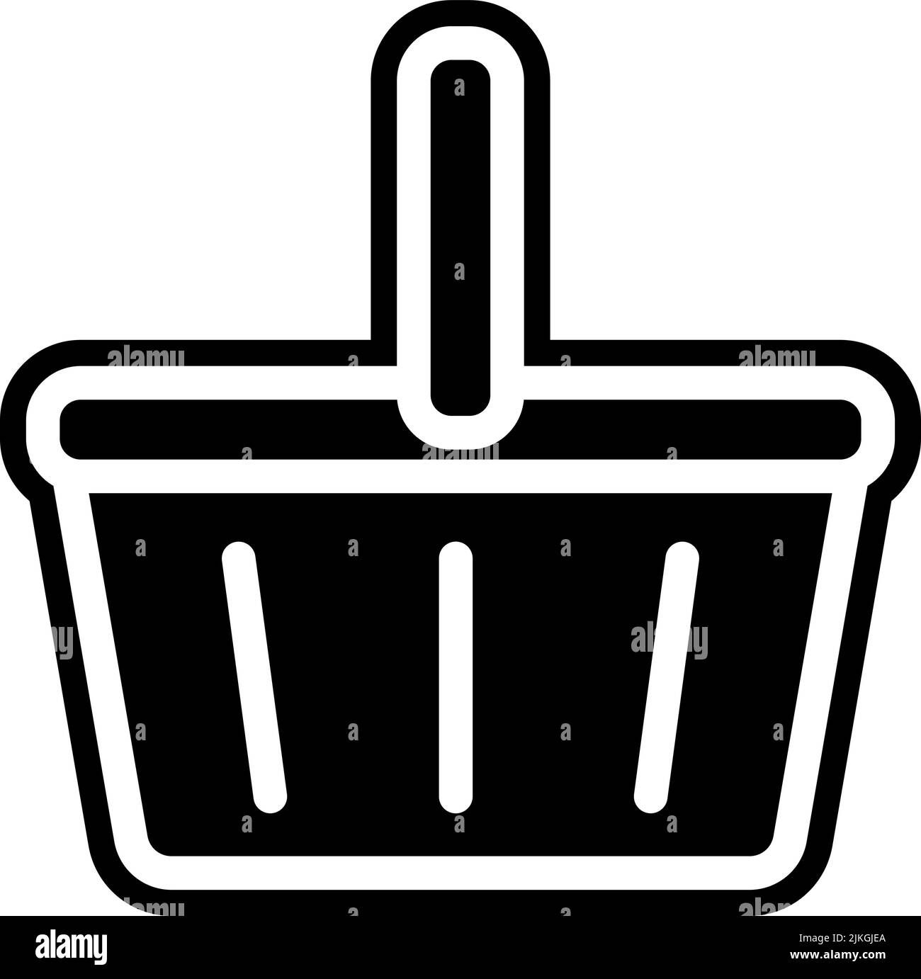 shopping basket icon black vector illustration Stock Vector Image & Art ...