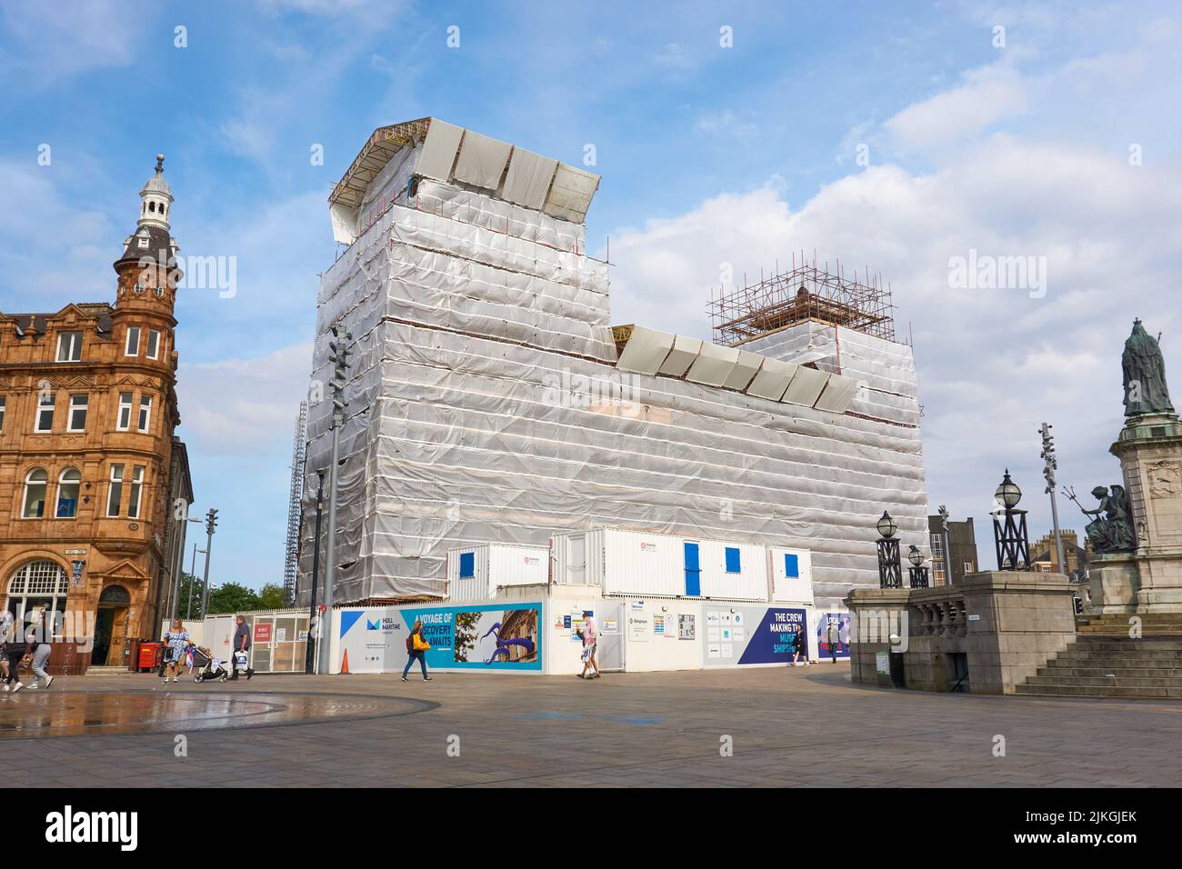 Large museum building undergoing renovation in Hull city center, UK ...