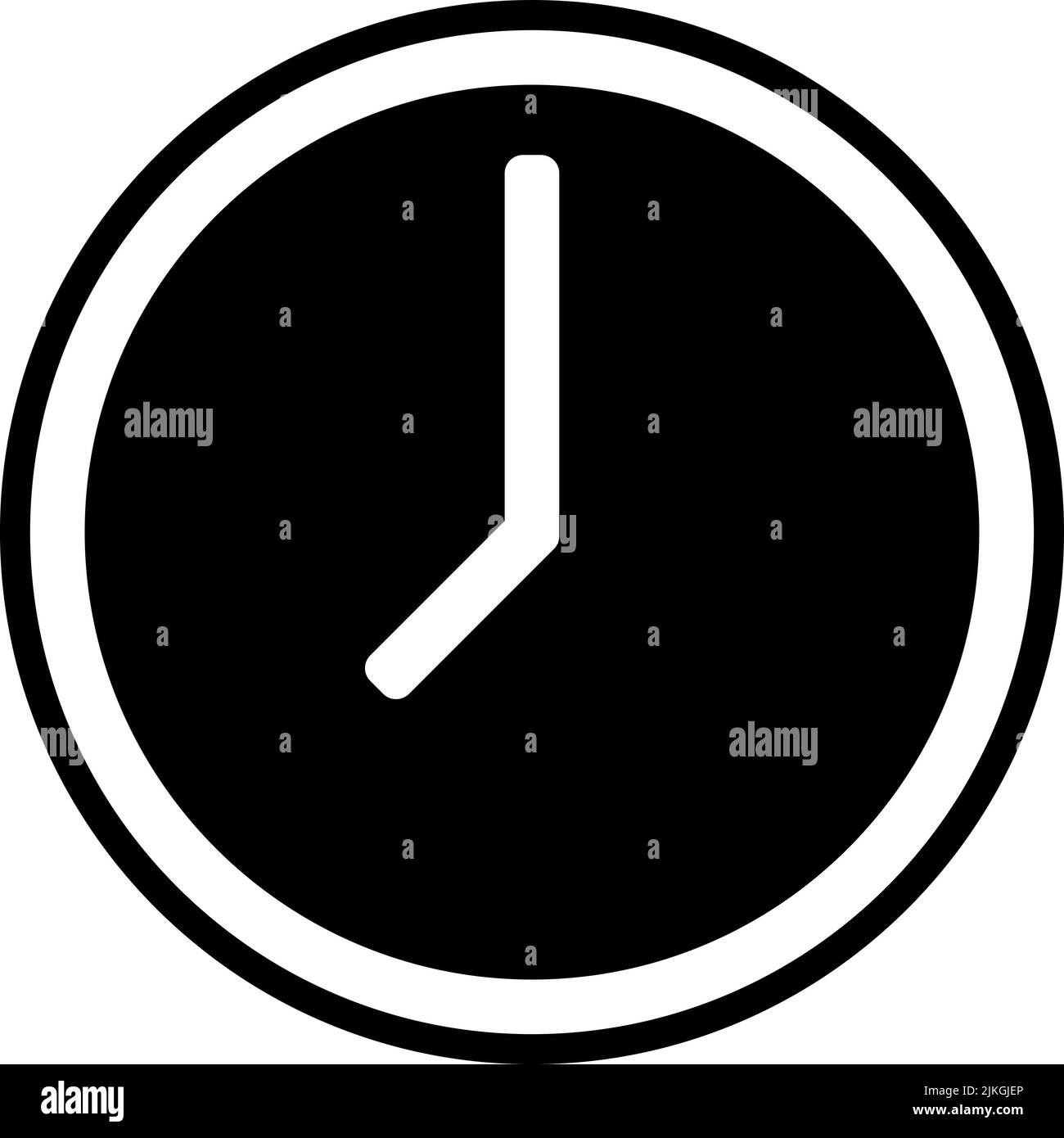 clock icon black vector illustration Stock Vector Image & Art - Alamy
