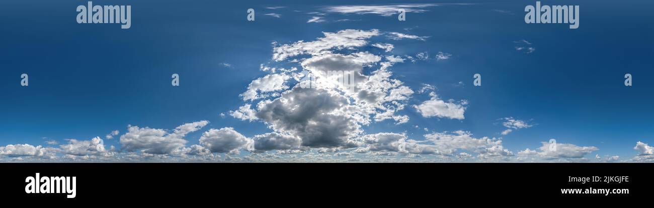 Seamless blue sky hdri panorama 360 degrees angle view with zenith and ...
