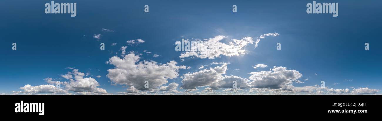 Seamless blue sky hdri panorama 360 degrees angle view with zenith and ...