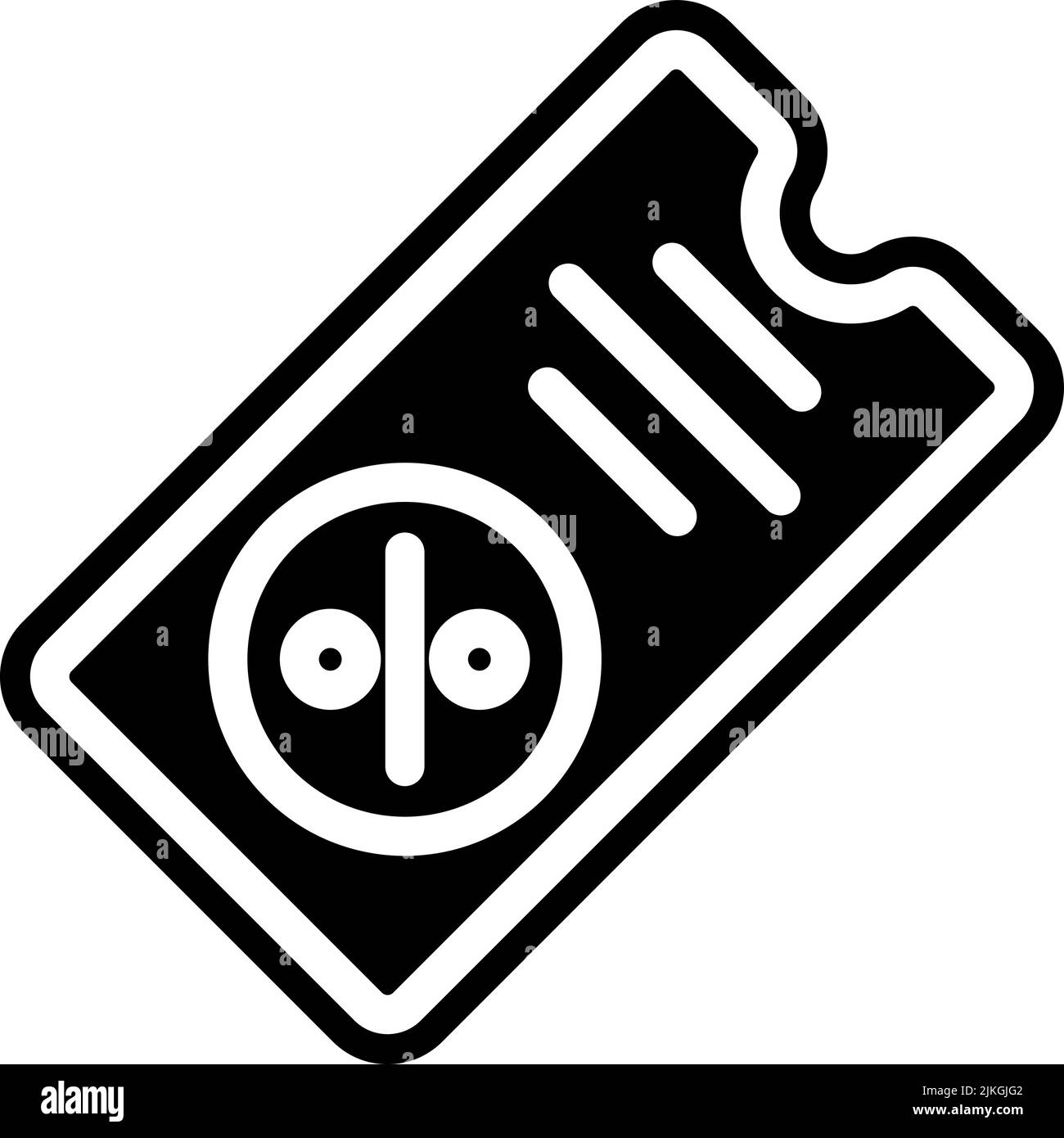 voucher icon black vector illustration Stock Vector Image & Art - Alamy