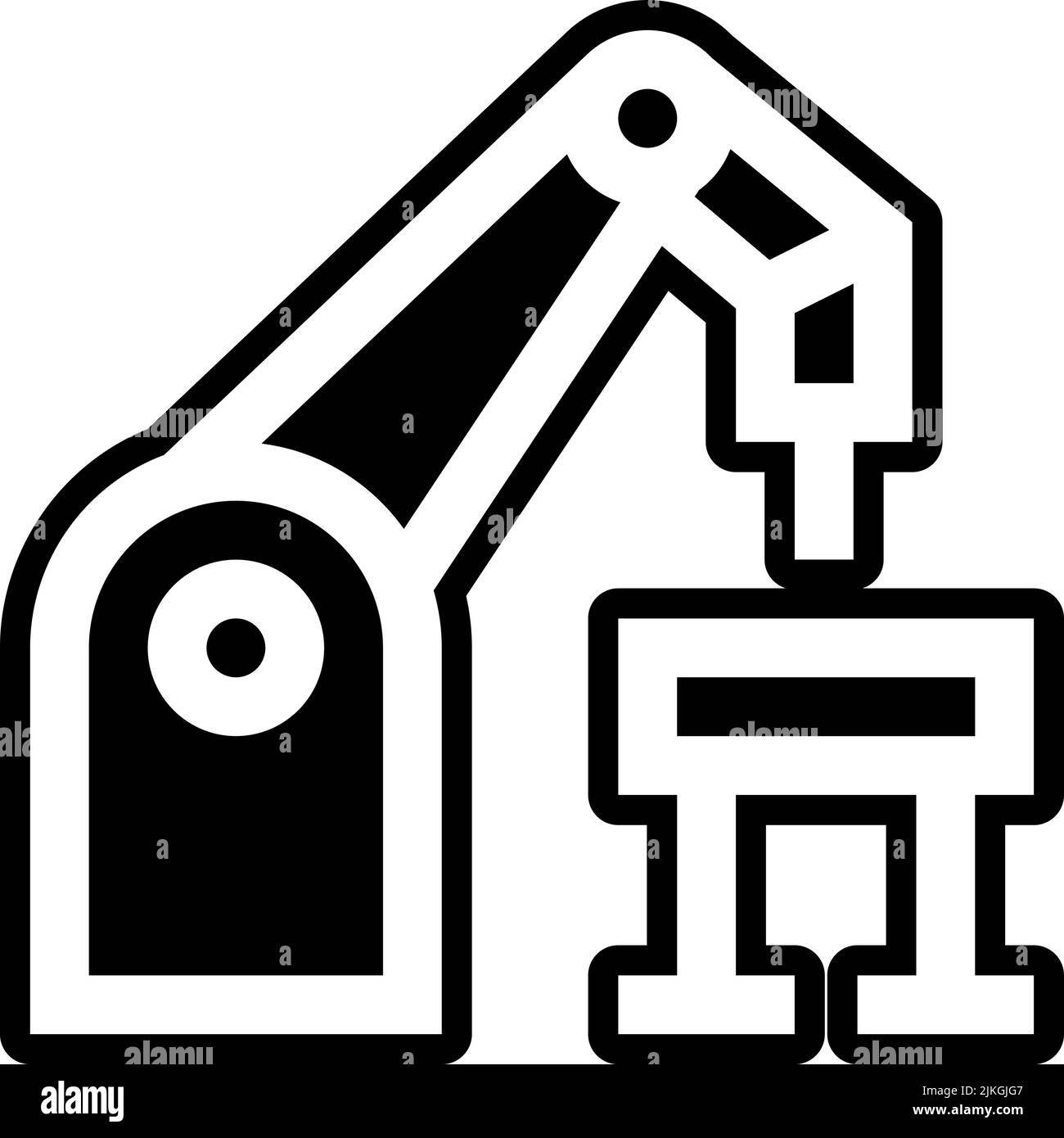 robotic arm icon black vector illustration Stock Vector Image & Art - Alamy