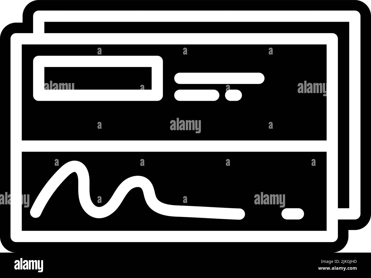 cheque icon black vector illustration Stock Vector Image & Art - Alamy