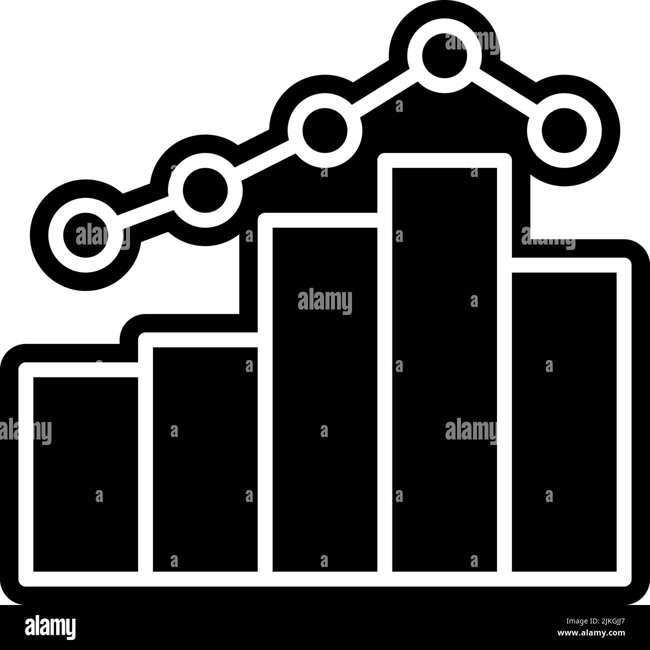bar chart icon black vector illustration Stock Vector Image & Art - Alamy