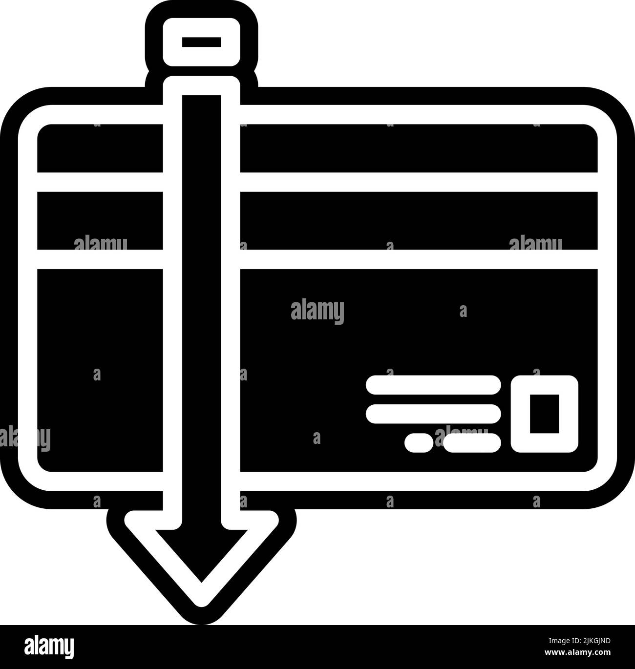 credit card icon black vector illustration Stock Vector Image & Art - Alamy