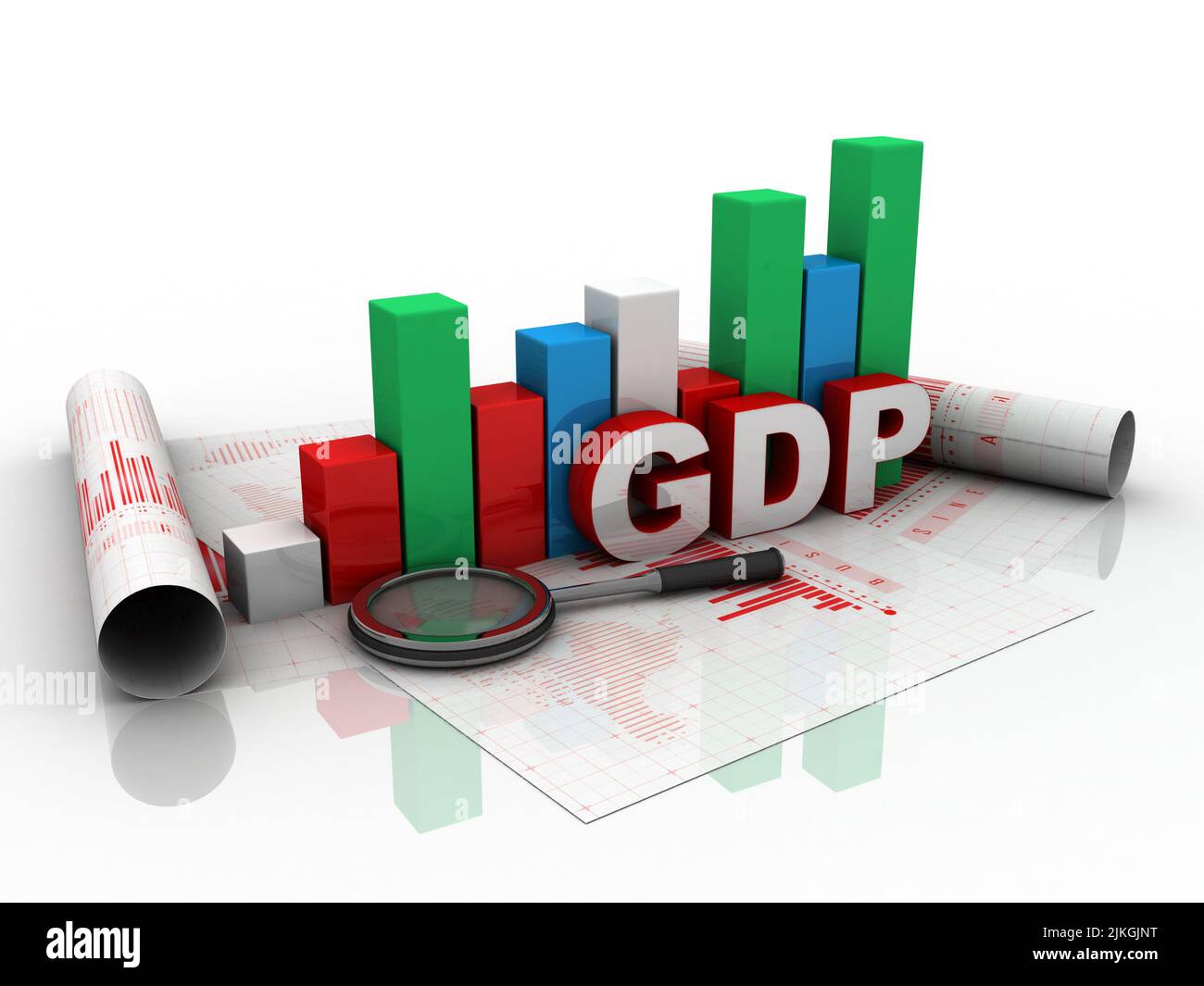 3d rendering Stock market online business concept. business Graph Stock ...