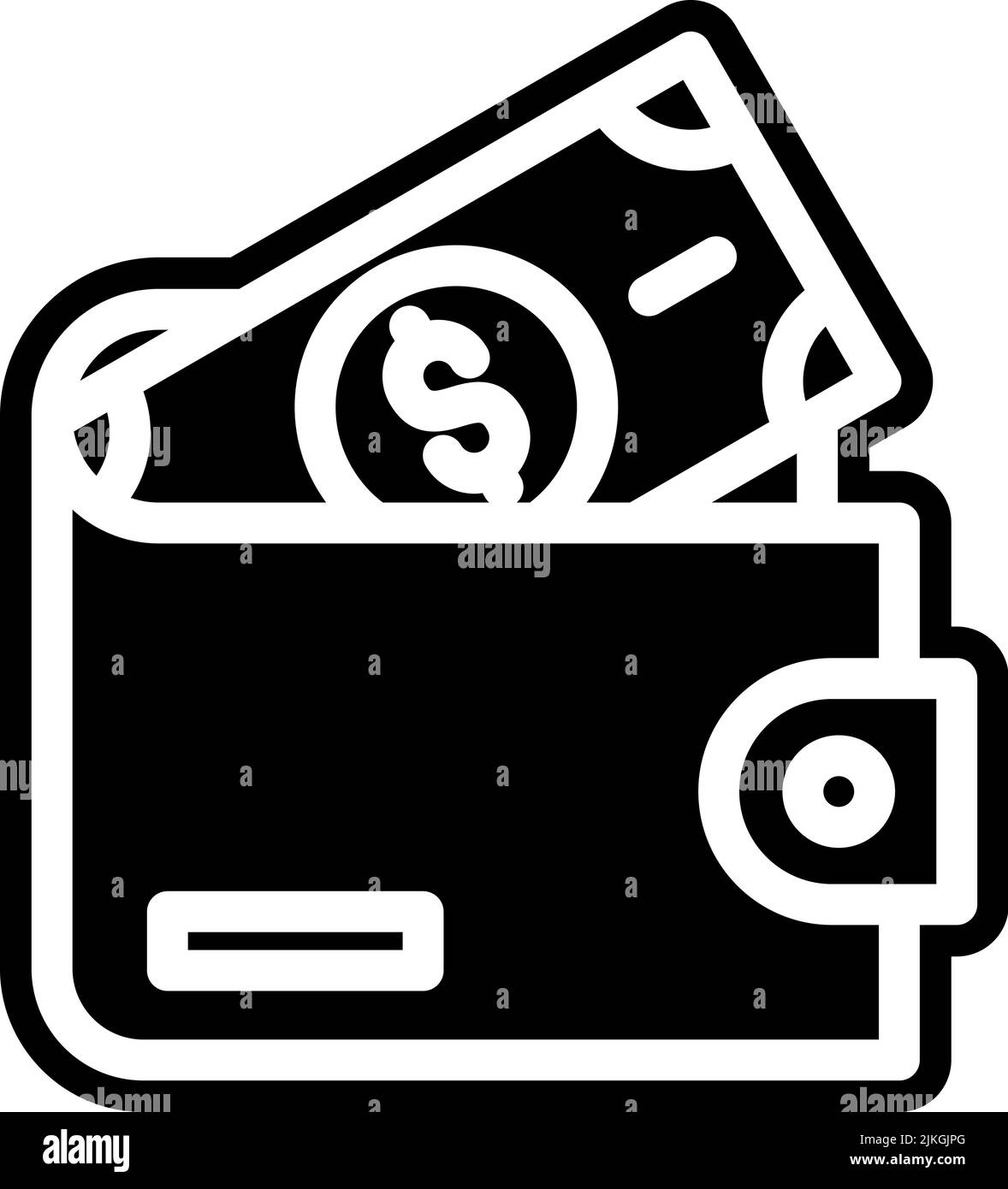 wallet icon black vector illustration Stock Vector Image & Art - Alamy