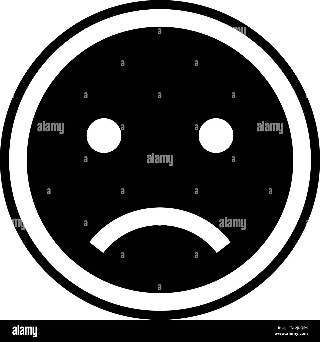 sad icon black vector illustration Stock Vector Image & Art - Alamy