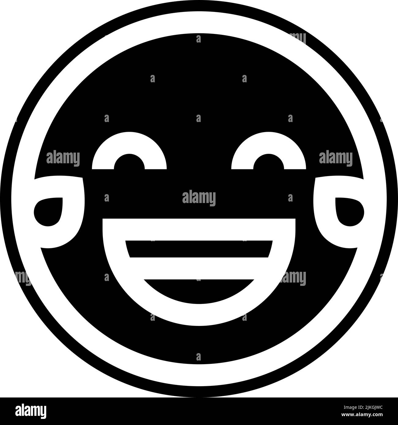laughing icon black vector illustration Stock Vector Image & Art - Alamy