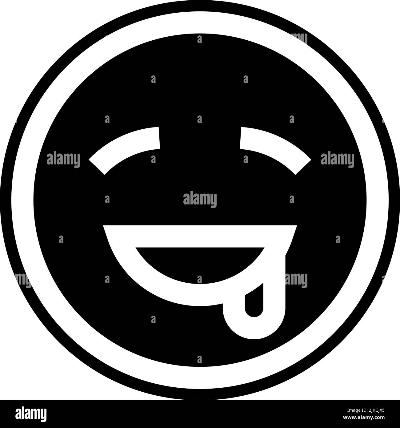 drooling icon black vector illustration Stock Vector Image & Art - Alamy