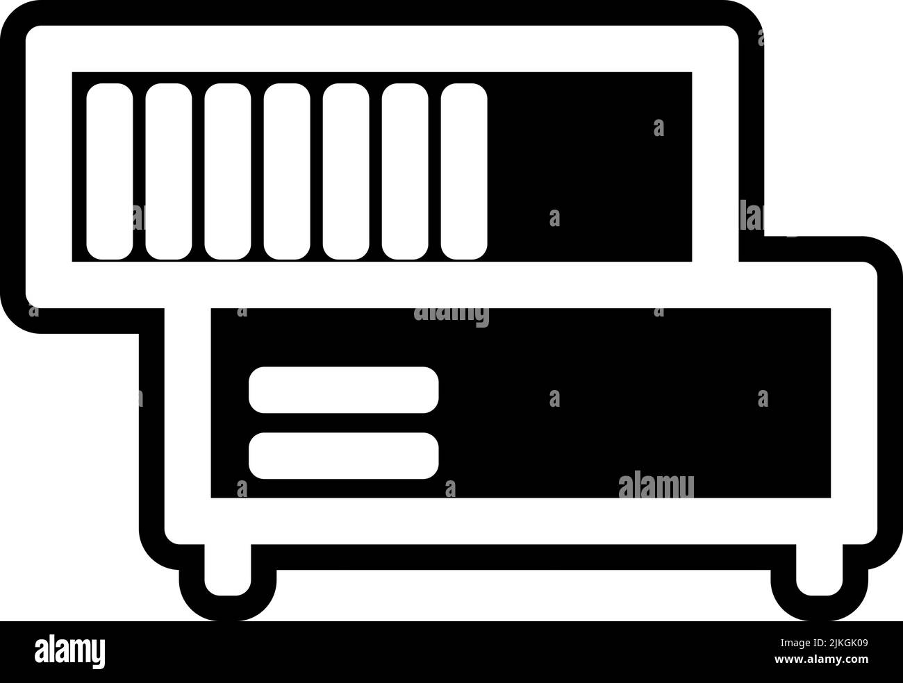 library icon black vector illustration Stock Vector Image & Art - Alamy