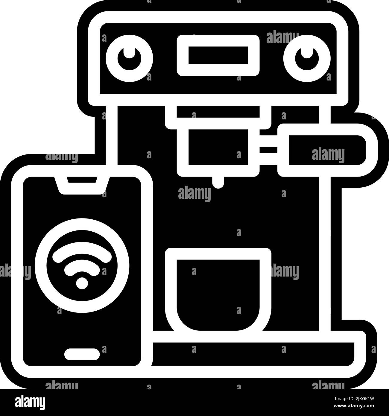 coffee machine icon black vector illustration Stock Vector Image & Art ...