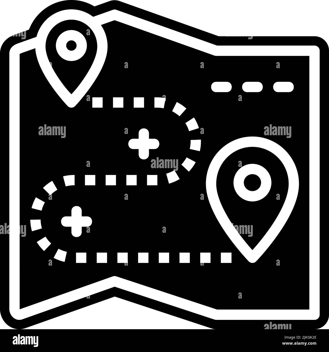 map icon black vector illustration Stock Vector Image & Art - Alamy