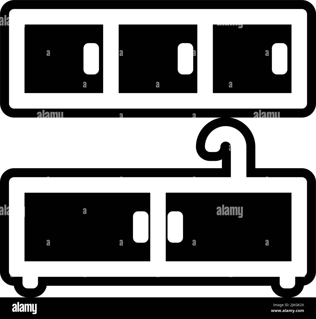 kitchen set icon black vector illustration Stock Vector Image & Art - Alamy