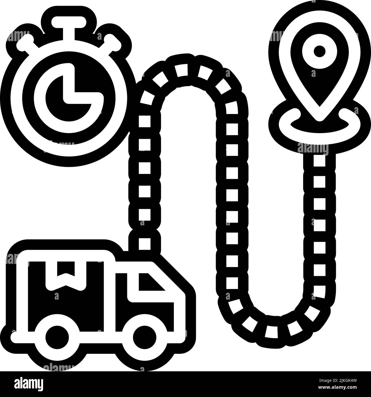 time tracking icon black vector illustration Stock Vector Image & Art ...