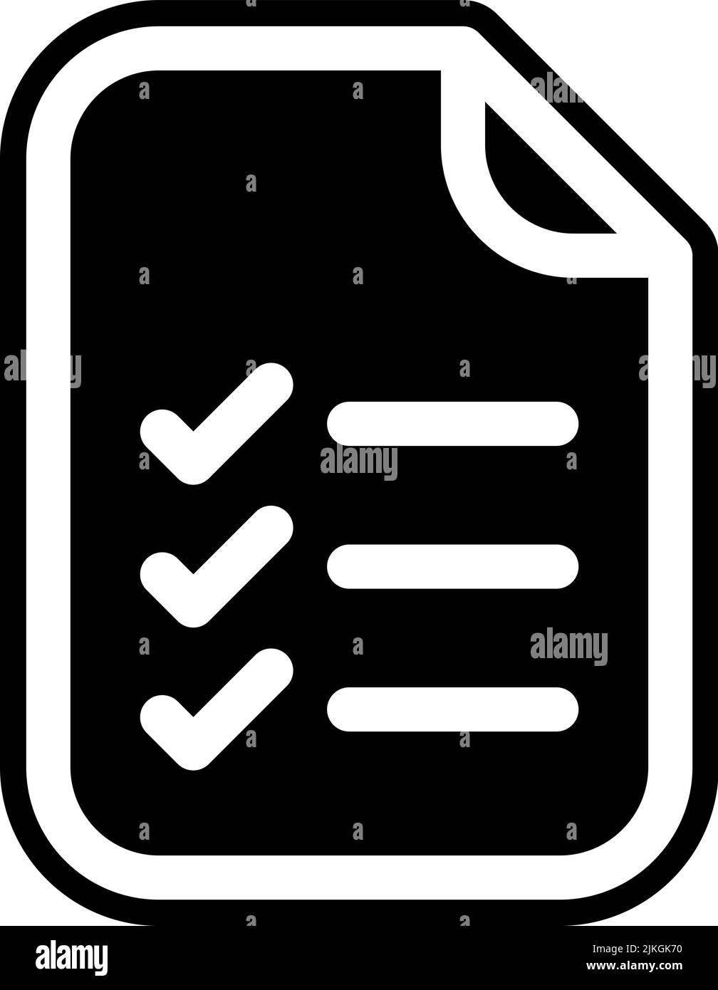 checklist icon black vector illustration Stock Vector Image & Art - Alamy