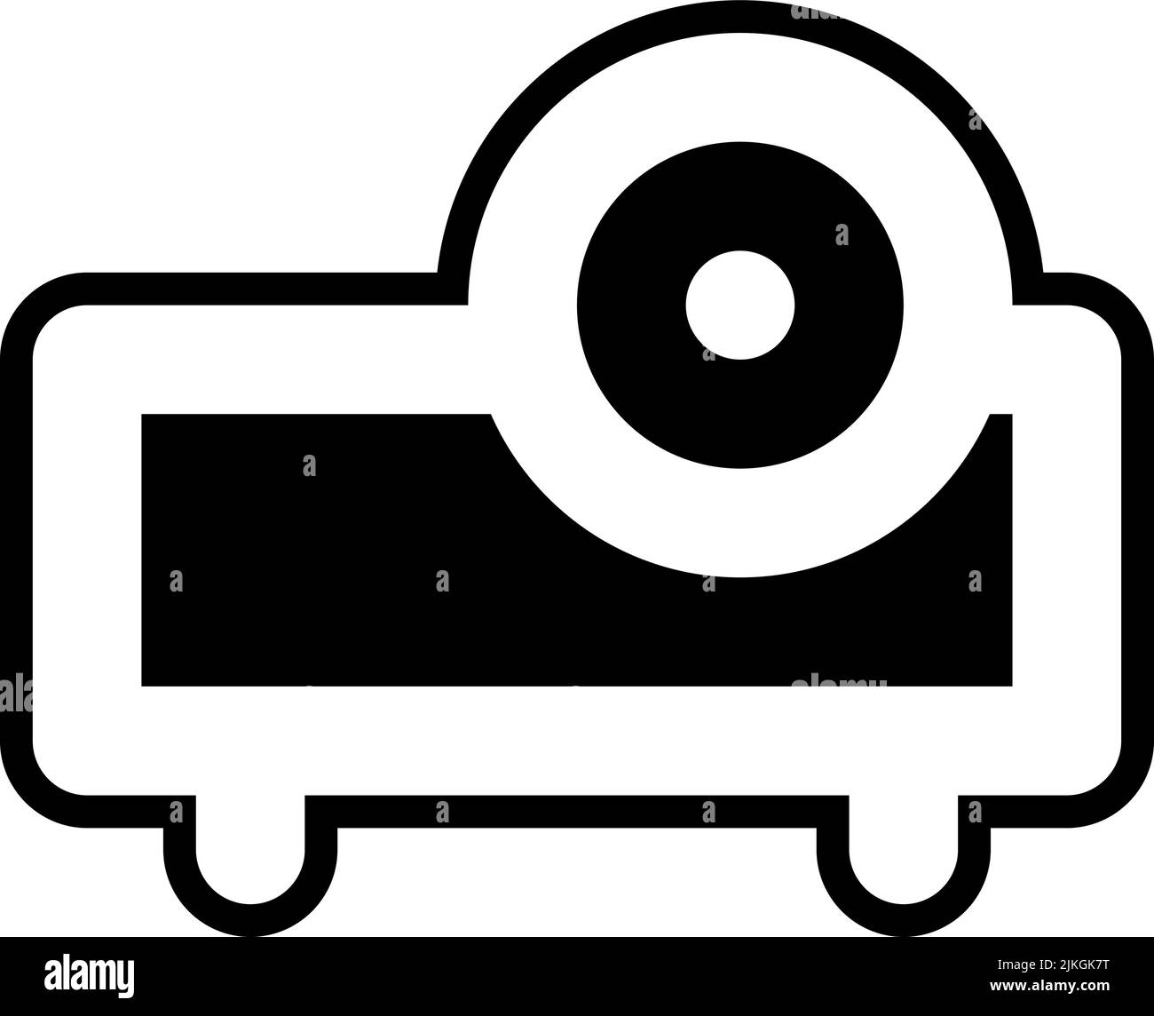 video projector icon black vector illustration Stock Vector Image & Art ...