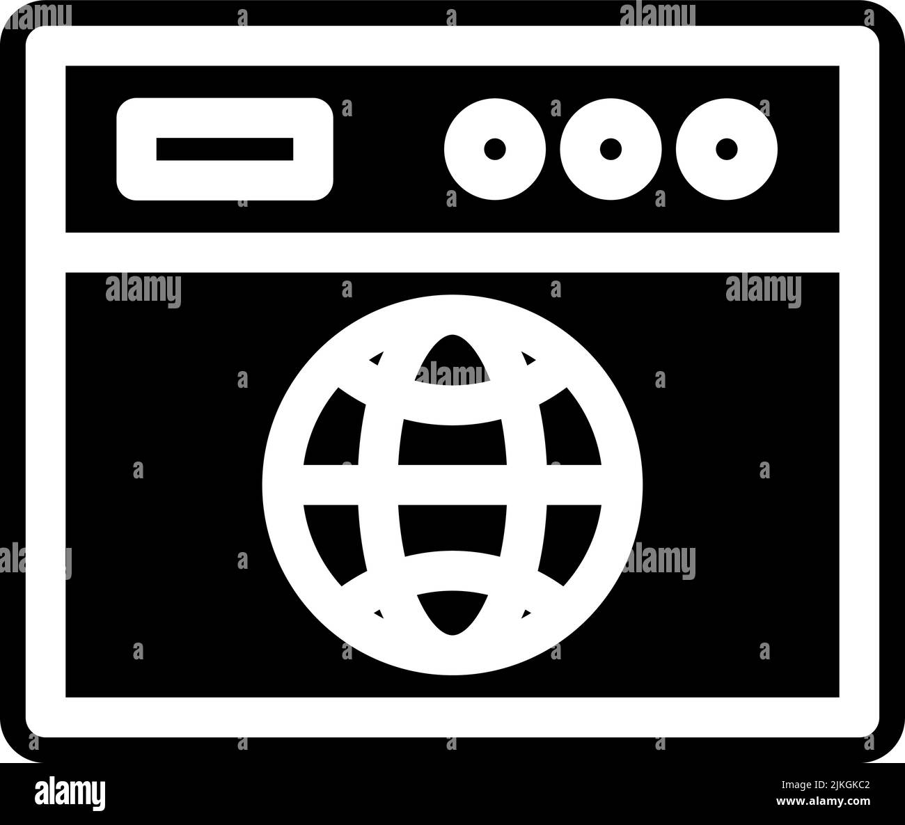 web page icon black vector illustration Stock Vector Image & Art - Alamy