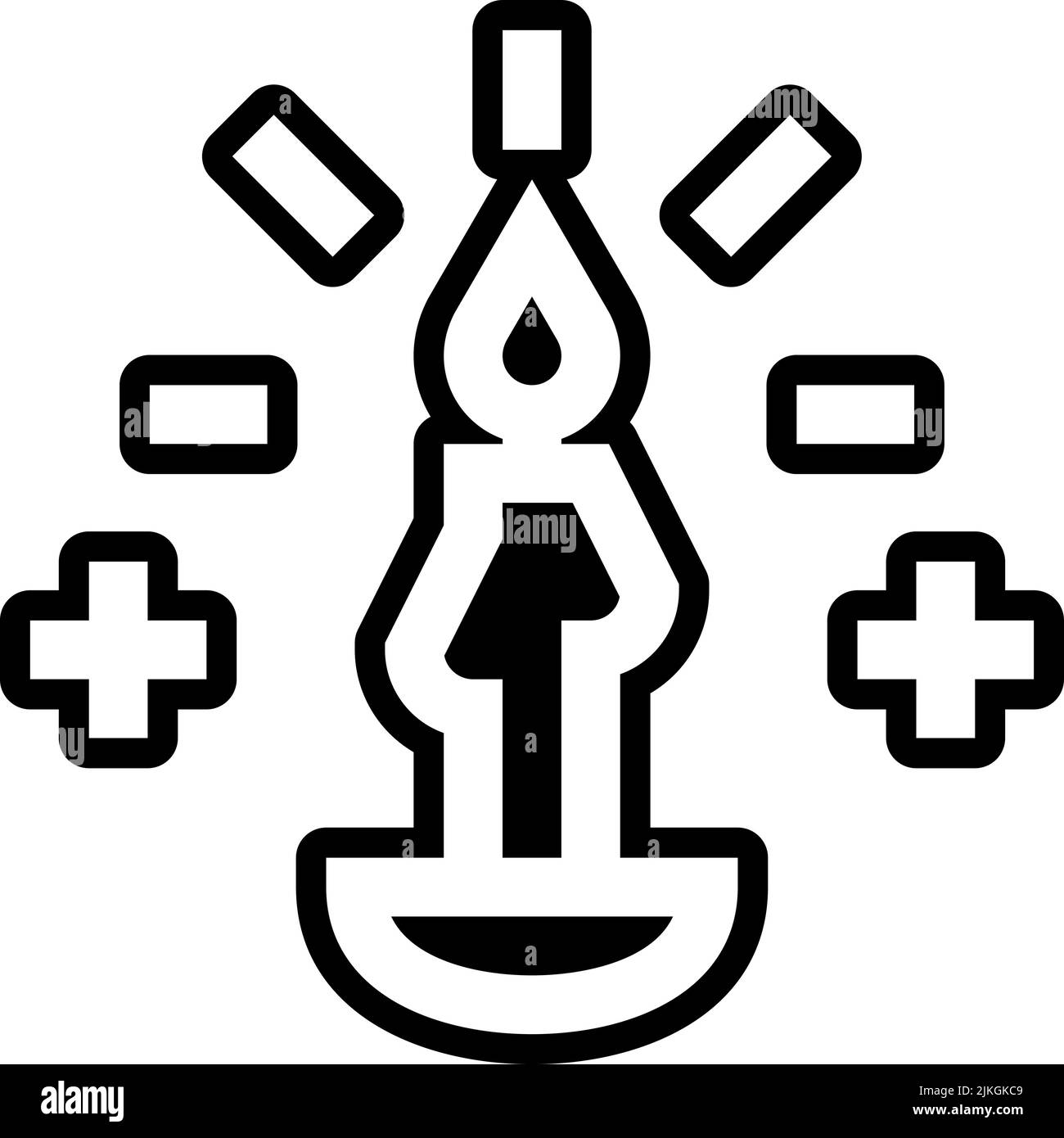 candle icon black vector illustration Stock Vector Image & Art - Alamy