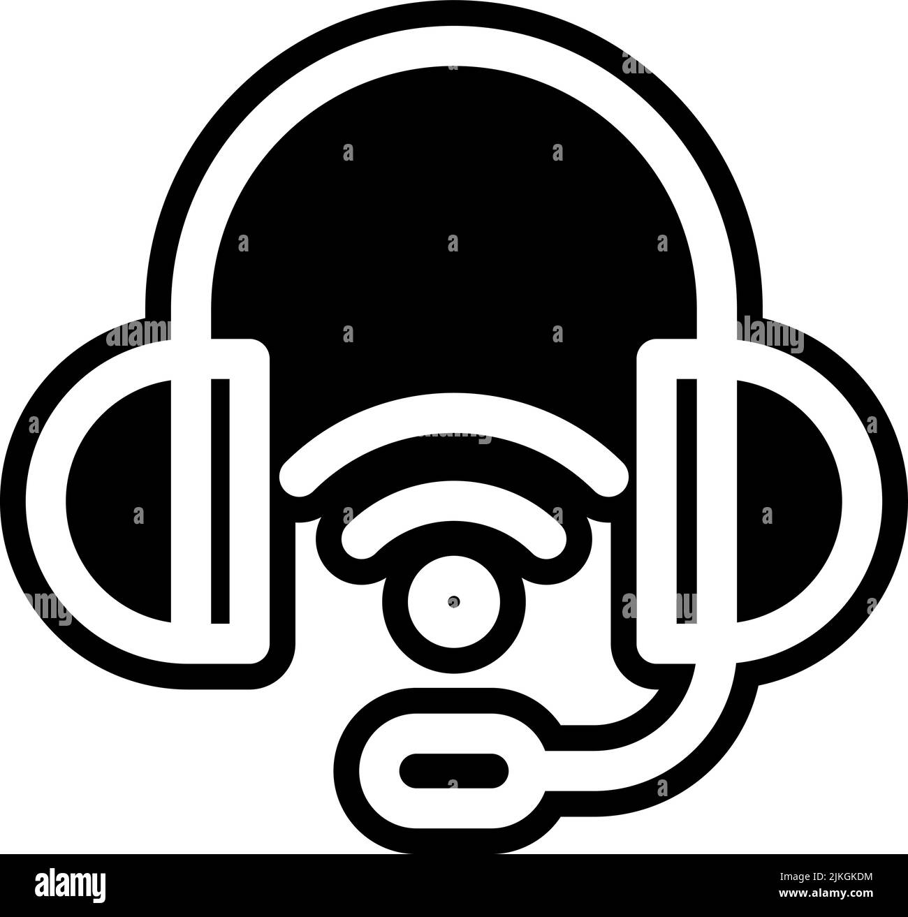 headphone icon black vector illustration Stock Vector Image & Art - Alamy