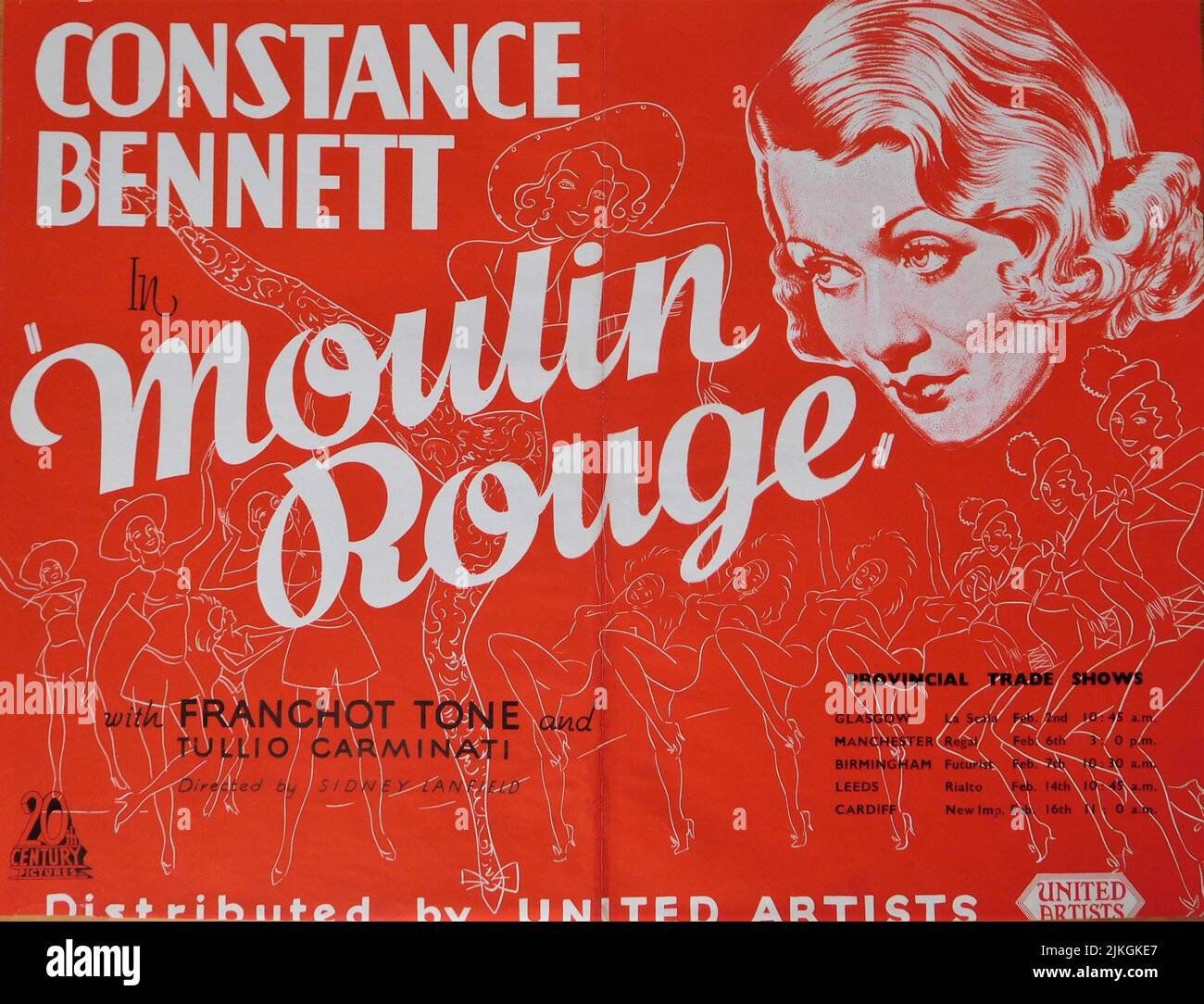 CONSTANCE BENNETT in MOULIN ROUGE 1934 director SIDNEY LANFIELD play ...