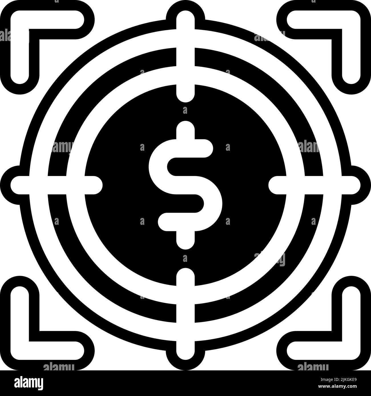 target icon black vector illustration Stock Vector Image & Art - Alamy