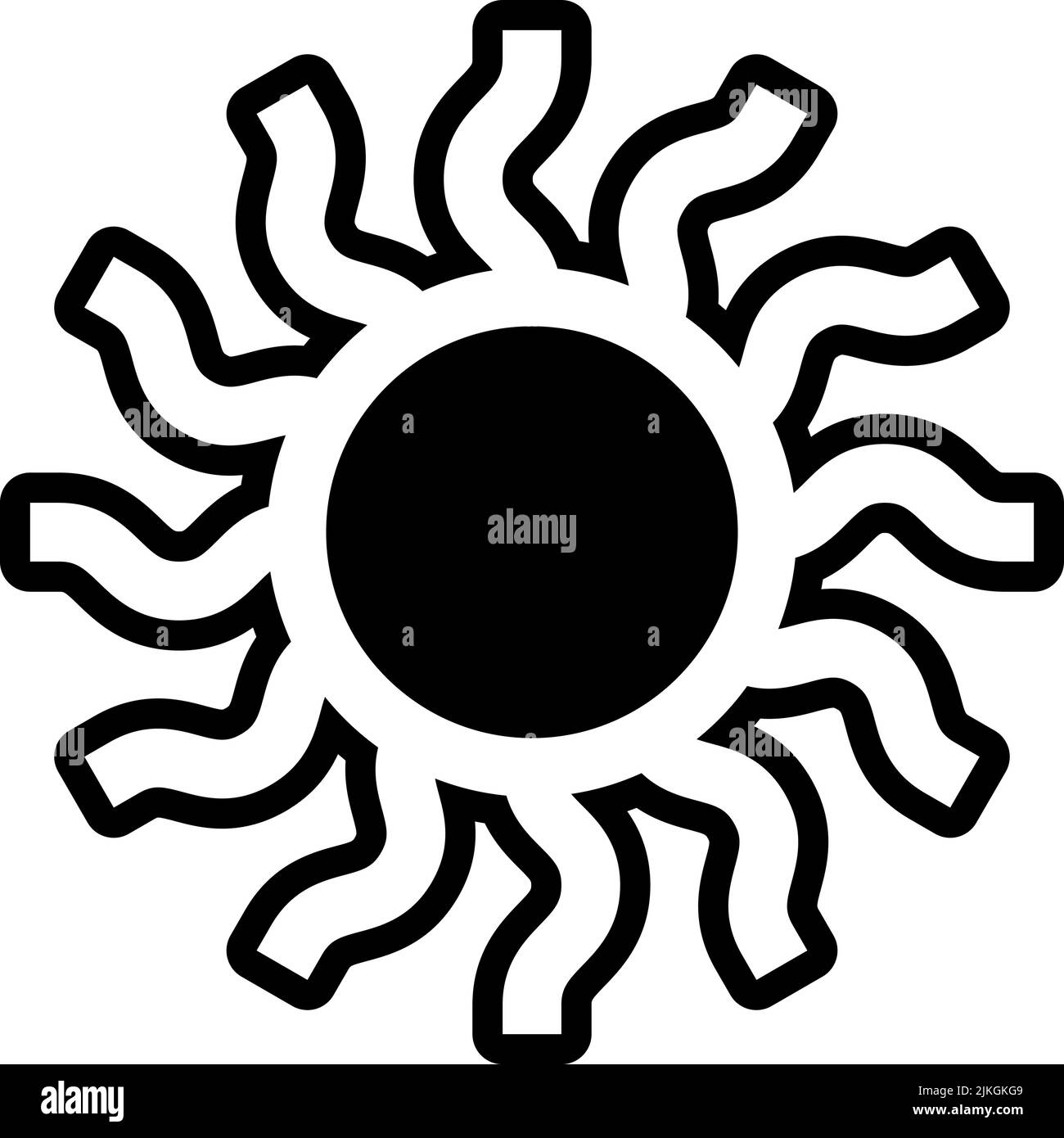 sun icon black vector illustration Stock Vector Image & Art - Alamy