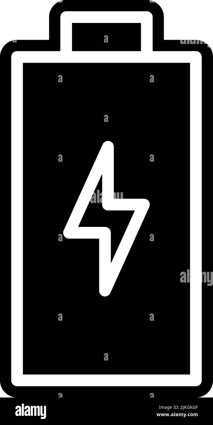 battery status icon black vector illustration Stock Vector Image & Art ...