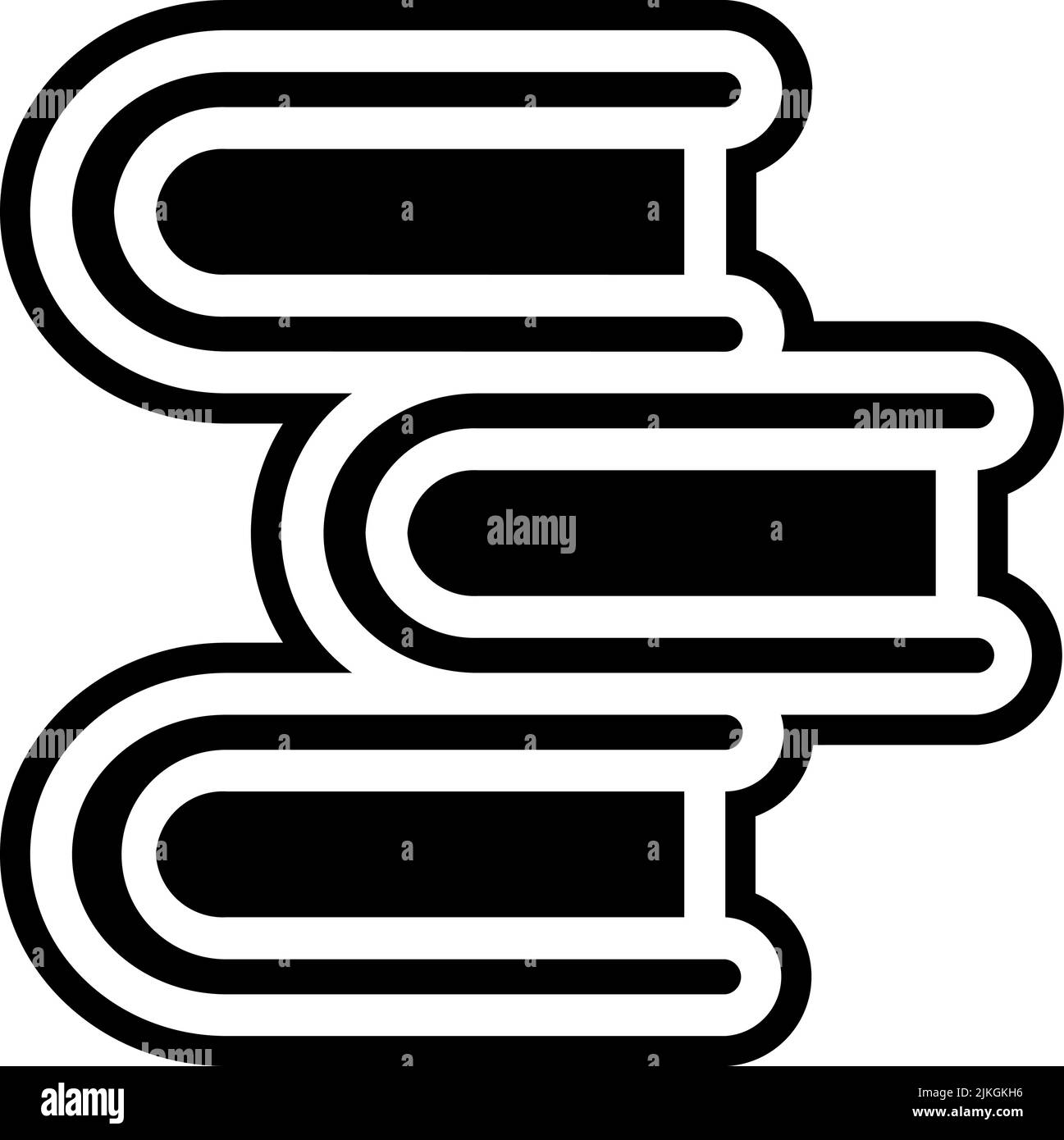 Bookshelf books outline simple Stock Vector Images - Alamy