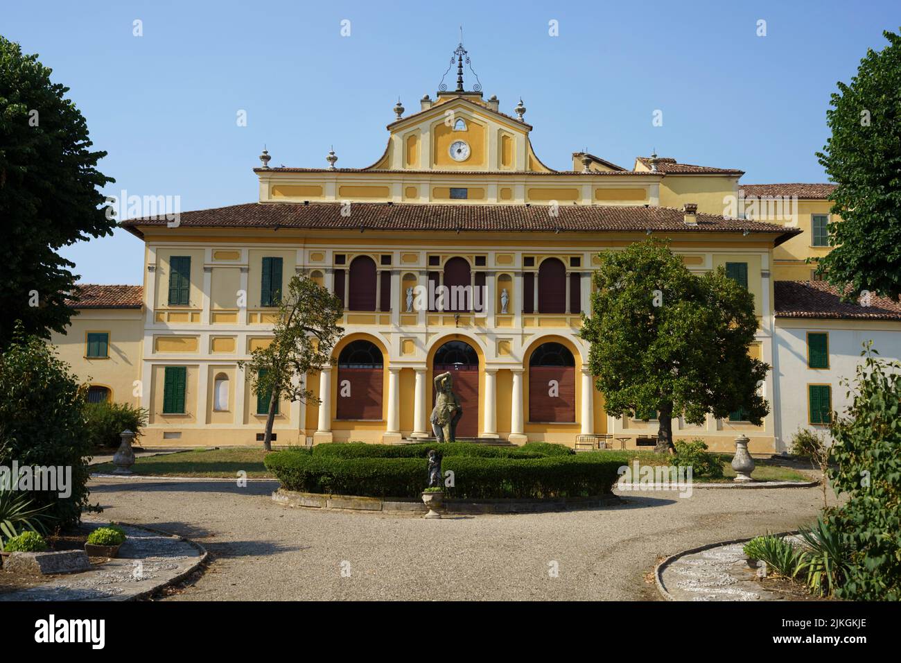 Exterior of the historic villa Sanga Trecco at Crotta d Adda, Cremona ...