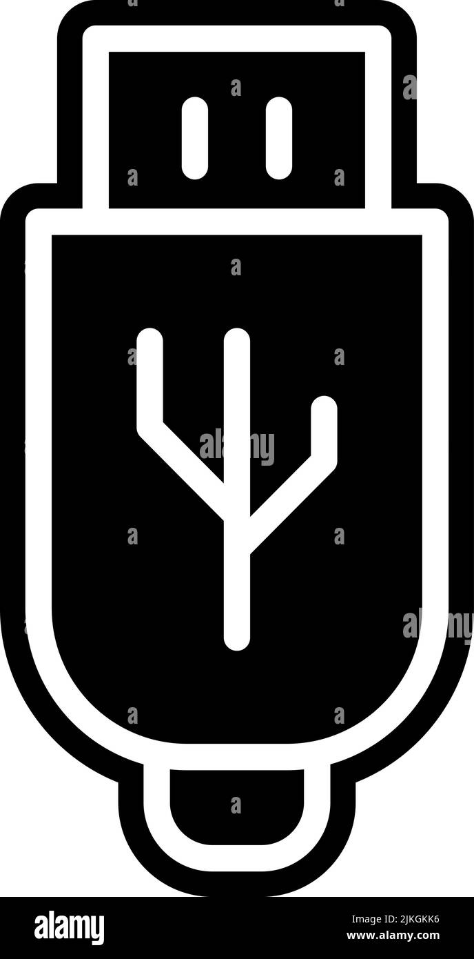 usb icon black vector illustration Stock Vector Image & Art - Alamy