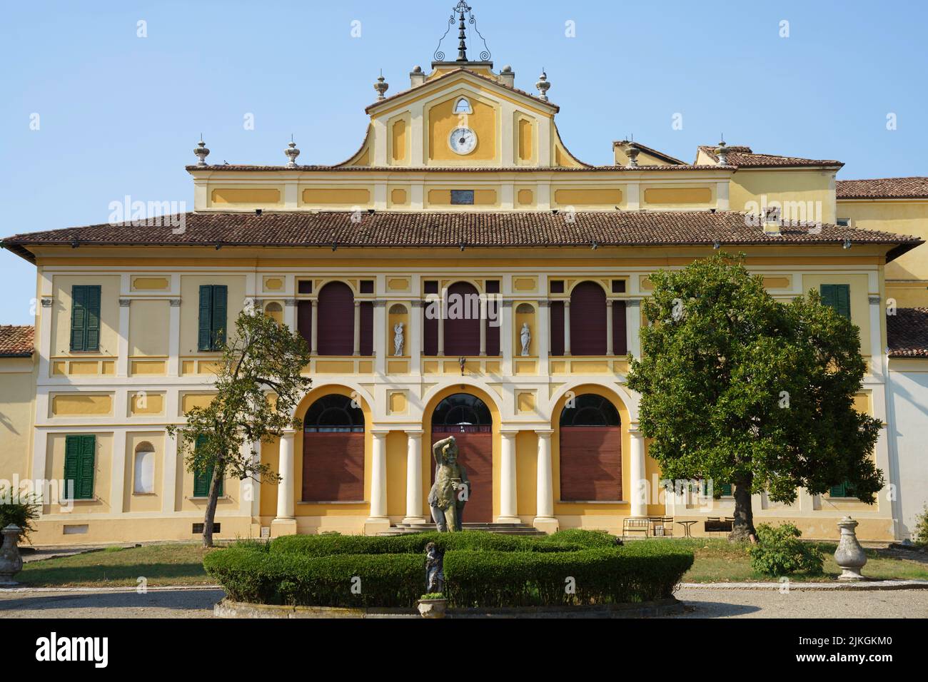 Exterior of the historic villa Sanga Trecco at Crotta d Adda, Cremona ...