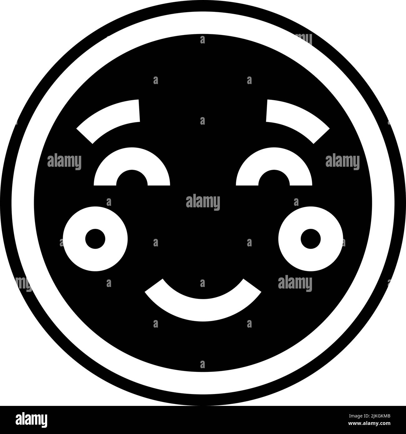 Embarrassed emoticon Black and White Stock Photos & Images - Alamy