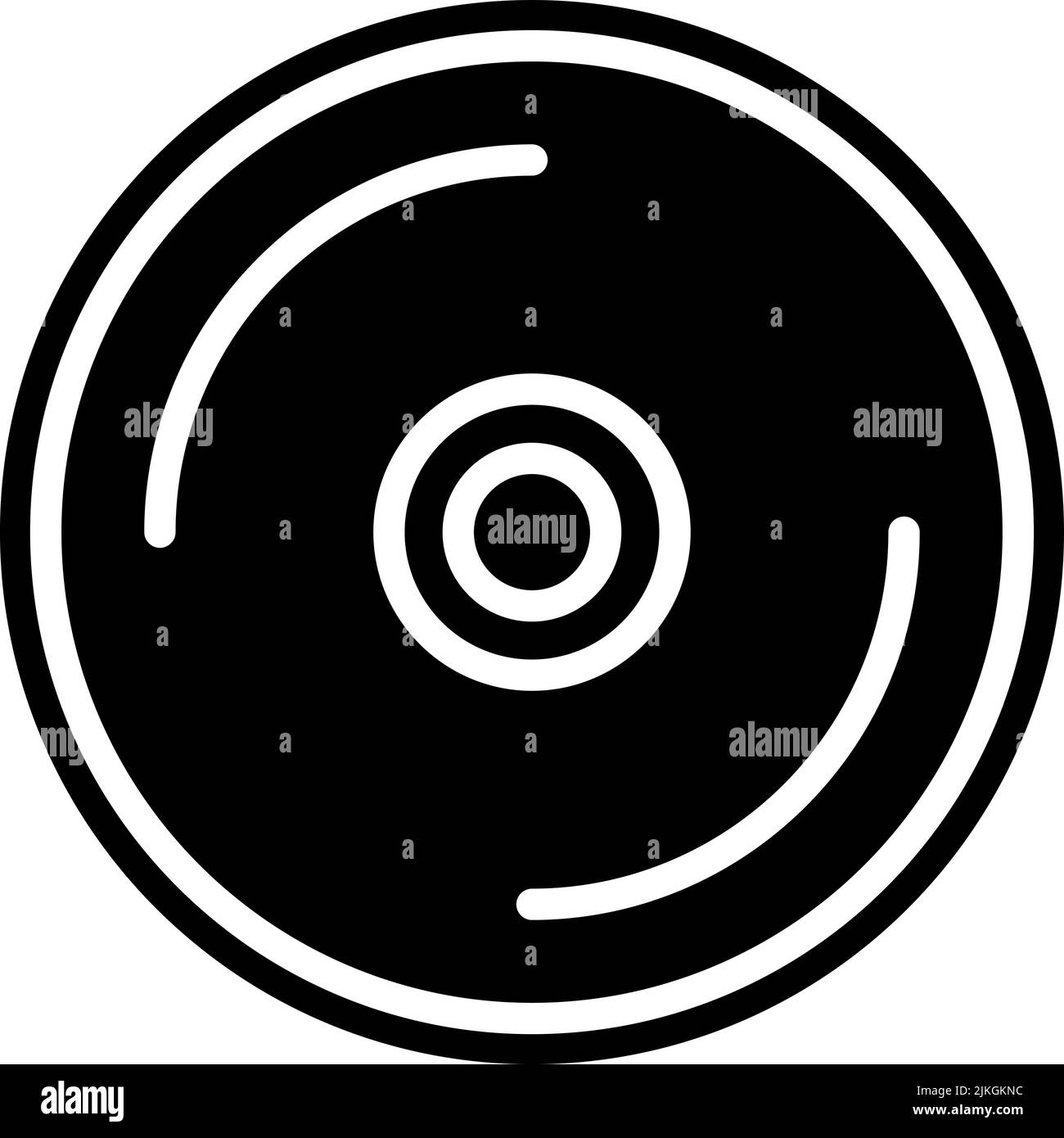 compact disk icon black vector illustration Stock Vector Image & Art ...