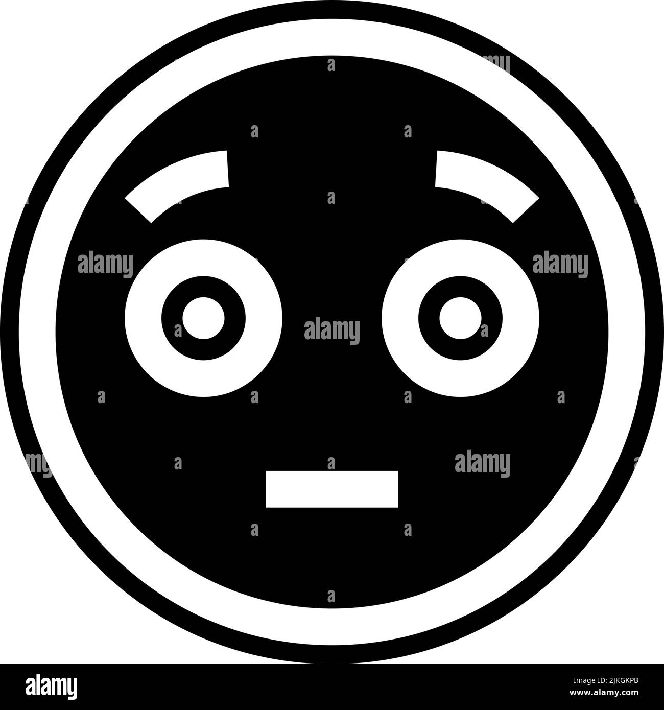 surprised icon black vector illustration Stock Vector Image & Art - Alamy