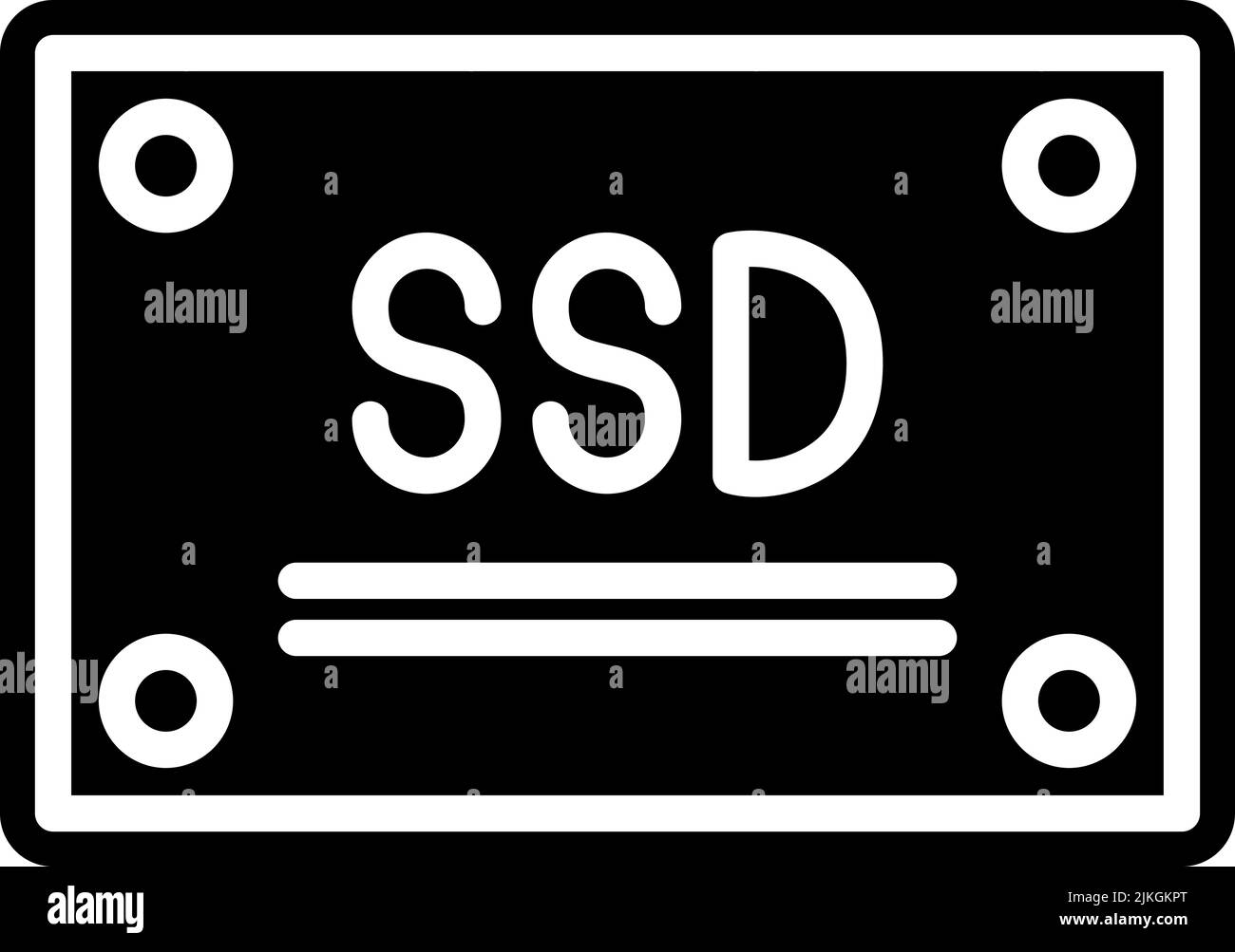 ssd drive icon black vector illustration Stock Vector Image & Art - Alamy