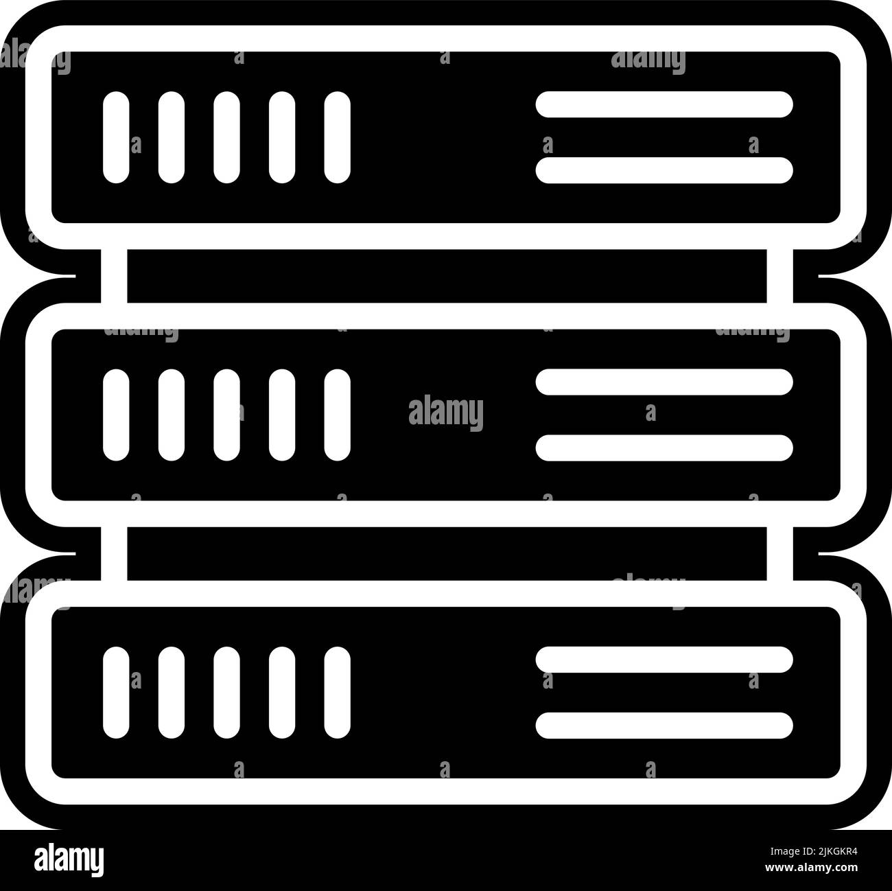 server icon black vector illustration Stock Vector Image & Art - Alamy