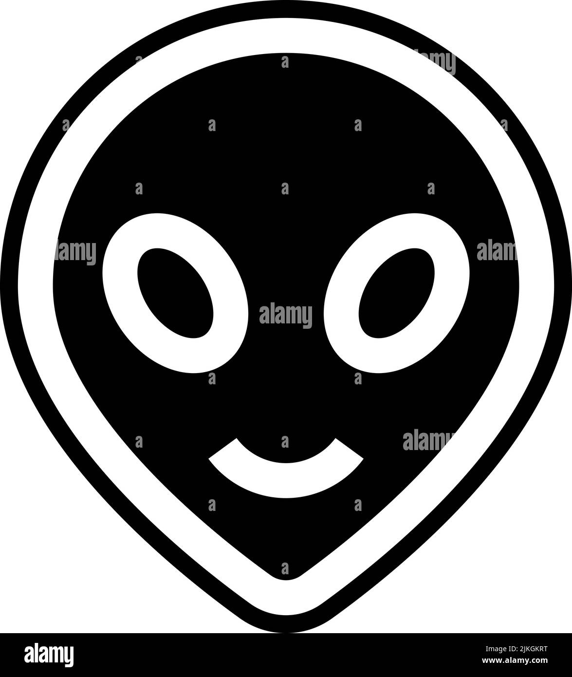 alien icon black vector illustration Stock Vector Image & Art - Alamy